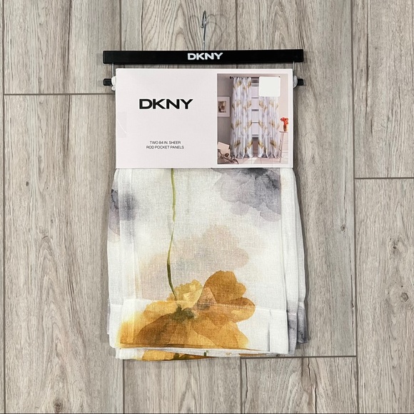 Dkny | Accents | Dkny Iris Sheer Floral Rod Pocket Curtains Drapes ...